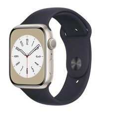 Apple Watch Series 8 (2022) GPS + Cellular 41 mm - Aluminium Polarstern - Sportarmband Schwarz