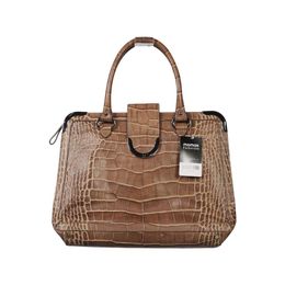 Aigner Handtasche gross Leder Damen Größe One Size Second Hand braun
