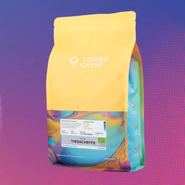 Coffee Circle Yirgacheffe Kaffee, 1kg ganze Bohne, Arabica Kaffee aus Äthiopien, Noten von Vanille und reifen Beeren, würzig & fruchtiger Geschmack
