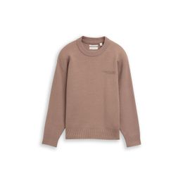 Tom Tailor Jungen Oversize Strickpullover, braun, Uni, Gr. 176