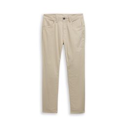Tom Tailor Herren TTJOSH Regular Slim Hose, braun, Uni, Gr. 32/32