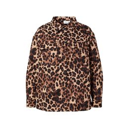 Only Carmakoma Bluse 'CARCashi' Damen Größe 5XL sand / braun / dunkelbraun
