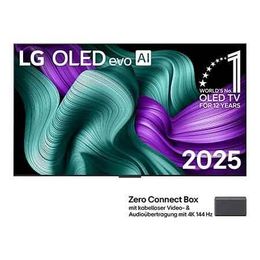 Schwarz LG True Wireless 4K TV 77&Prime; OLED evo AI M5 Smart TV OLED77M59LA