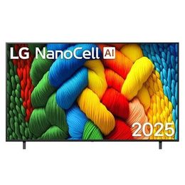 Schwarz LG 75&Prime; NanoCell AI NANO81 4K Smart TV 2025 75NANO81A6A