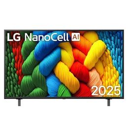 Schwarz LG 43&Prime; NanoCell AI NANO80 4K Smart TV 2025 43NANO80A6B