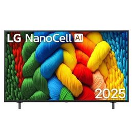 Schwarz LG 55&Prime; NanoCell AI NANO81 4K Smart TV 2025 55NANO81A6A