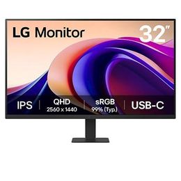 LG QHD IPS Monitor 32 &Prime; Schwarz Klasse F USB‑C 15 W 100 Hz 32U631A‑B
