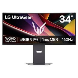 LG UltraGear&trade; 34 &Prime; WQHD Curved Gaming Monitor 160 Hz , AMD FreeSync&trade; Premium 34G600AB
