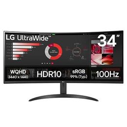 LG UltraWide&trade; 34&rdquo; QHD HDR10 Dynamic Action Sync Curved Monitor 34WR50QK-B Schwarz Klasse E