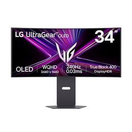 LG Curved LG UltraGear&trade; 34 &Prime; OLED Gaming Monitor 240 Hz WQHD 0,03 ms (GtG), DisplayHDR True Black 400, USBC (PD 65 W) und HDMI 2.1 34GX900AB