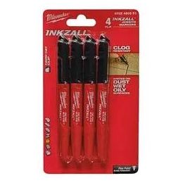 Milwaukee InkzallTM Permanentmarker | Set 4-teilig | schwarz