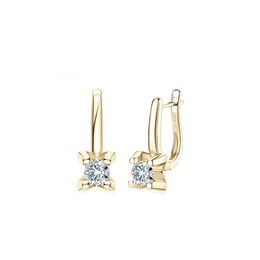 Rougemont Jewellery Earrings 'Exquisite Moissanit Creolen Ohrringe mit Echtheitszertifikat' female Gold size One Size