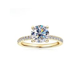 Rougemont Jewellery Ring 'Funkelnder Moissanit Verlobungsring 7,0mm 1,2ct mit Echtheitszertifikat' female Gold size One Size