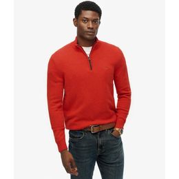 Superdry Herren Wollmischung-pullover mit Rei&szlig;verschluss Orange - Gr&ouml;&szlig;e: XL 1041411500722I1O004