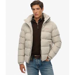 Superdry Herren Kapuzen-mikrofaser-sport-steppjacke Cream - Gr&ouml;&szlig;e: M 10202020006477MO002