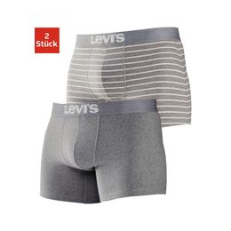 Levi's Boxer LEVI'S, Herren, Gr. XXL, grau (grau, meliert, gestreift), Obermaterial: 95% Baumwolle, 5% Elasthan, bedruckt, gestreift, unifarben, körpernah, Unterhosen, mit elastischem Levi's-Logo-Bund