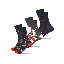 Lee Cooper Socks '3 Paar Weihnachtssocken von Lee Cooper als Geschenk f&uuml;r Nikolaus, Weihnachten' male Mixed colors size 43-46
