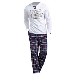 H.I.S. H.I.S Pyjama Herren Gr&ouml;&szlig;e S marine / wei&szlig;