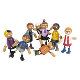 Small Foot Biegepuppen-Familie mit Baby - mehrfarbig