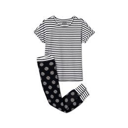 Tchibo - M&auml;dchen-Pyjama - M&auml;dchen - Gr. 122/128 - schwarz/gepunktet