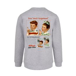 F4NT4STIC Sweatshirt 'Kellogg's Corn Flakes Cereal Box Children Retro' Herren Gr&ouml;&szlig;e XS graumeliert / rot / schwarz