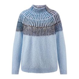 Peter Hahn - Pullover mit Stehkragen, blau, Gr. 44 / L