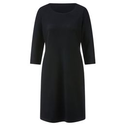 Peter Hahn - Jersey-Kleid mit Rundhals-Ausschnitt, schwarz, Gr. 40 / M