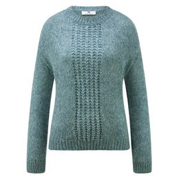 Peter Hahn - Rundhals-Pullover, grün, Gr. 40 / M - Wolle
