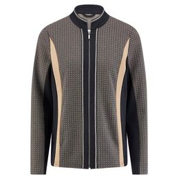 Peter Hahn - Jersey-Jacke mit Stehkragen, schwarz, Gr. 44 / L