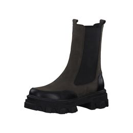 s.Oliver Chelsea Boots Damen Größe 38 khaki / schwarz Winterschuhe