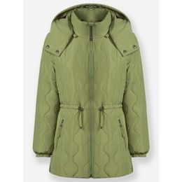 WITT Damen Steppjacke mit abnehmbarer Kapuze, schilf, Gr&ouml;&szlig;e 40