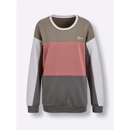 Catamaran Sports Damen Sweatshirt in Colour-Blocking, anthrazit-rosenholz, Gr&ouml;&szlig;e 40/42