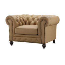 U.N.O uno Sessel Chesterfield braun Maße (cm): B: 124 H: 80 T: 100.0 Sessel & Hocker > Sessel nach Material > Leder Sessel » Sofa DE