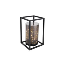 Globo LED Solarleuchte, Gartendeko, schwarz, Lichterkette, H 28 cm
