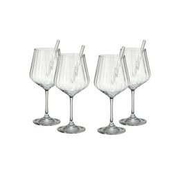 Nachtmann Gin & Tonic Gläser mit Glastrinkhalmen 4er Set Tastes Good transparent/klar Glas » Möbel Kraft