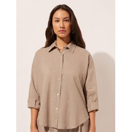 CALZEDONIA Bluse Damen Gr&ouml;&szlig;e S dunkelbeige