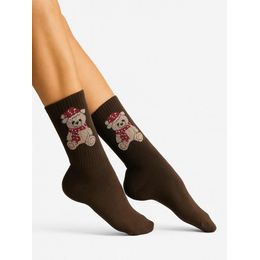 Lycille Socks female Brown size 37-41
