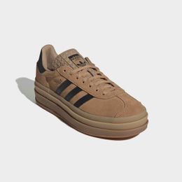 Sneaker adidas originals "GAZELLE BOLD", Gr. 42, cardboard, core schwarz, gum 2, Leder, Synthetik, sportlich, Schuhe