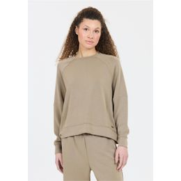 ENDURANCE ATHLECIA Sweatshirt ATHLECIA "Jacey", Damen, Gr. 40, beige, 51% Polyester, 44% Modal, 5% Elasthan, unifarben, normal, Rundhals, Sweatshirts, aus extra weichem Material