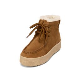 Marc O'Polo MARC O'POLO Damen Stiefelette "mit flauschigem Warmfutter", Gr. 40cognac, Obermaterial: 100% Leder (Rind), unifarben, Schuhe