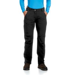 Outdoorhose Maier Sports "DA-HOSE EL. HELGA", Damen, Gr. 42, N-Gr, schwarz, Obermaterial: 91% Polyester, 9% Elasthan, Hosen