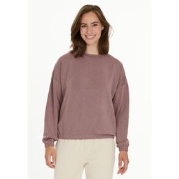 Sweatshirt Endurance "Timmia", Damen, Gr. 42, grau (taupe), 51% Polyester, 44% Modal, 5% Elasthan, unifarben, normal, Rundhals, Sweatshirts Sweatshirt, in schlichtem Design