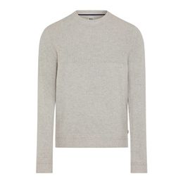 Rundhalspullover Brax "Style RICK", Herren, Gr. L (52), weiß, Strick, 80% Wolle, 20% Polyamid, Rundhals, Pullover