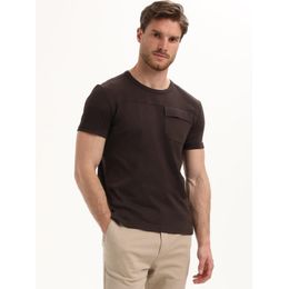 GABBIANO Shirt 'Interlock Diagonal' Herren Größe XXL kastanienbraun
