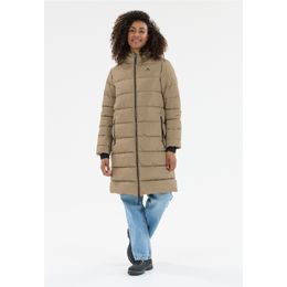 Wintermantel WHISTLER "Amaret", Damen, Gr. 38, beige, 100% Polyester, unifarben, lang, ohne Ausschnitt, M&auml;ntel Wintermantel, mit Kunstdaunenpolster und 2-Wege-Rei&szlig;verschluss