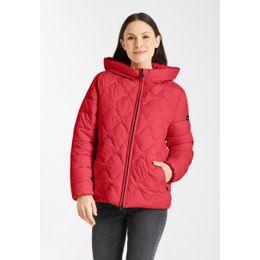 Frieda & Freddies New York Fellimitatjacke FRIEDA & FREDDIES "Fake Down Jacket / Polly", Damen, Gr. 36, karminrot, 100% Polyester, unifarben, normal, Rundhals, Jacken