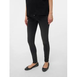 Umstandsjeans MAMALICIOUS "MLMILA SLIM DG JEANS NOOS", Damen, Gr. M (38), N-Gr, blau (dunkelgrau denim), Denim/Jeans, Obermaterial: 69% Baumwolle, 25% Polyester, 3% Elasthan, 3% Viskose, unifarben, slim fit, Jeans