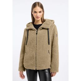 Frieda & Freddies New York Fellimitatjacke FRIEDA & FREDDIES "Fake Fur Jacket / Chuck 2", Damen, Gr. 38, moos, 100% Polyester, unifarben, regular fit, ohne Ausschnitt, Jacken