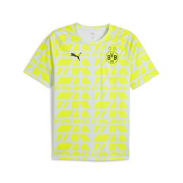 Trainingsshirt Puma "Borussia Dortmund Aufwärmtrikot Herren", Herren, Gr. XXL, silber mist gelb alert gray, Obermaterial: 100% Polyester, bedruckt, slim fit, Rundhals, Shirts