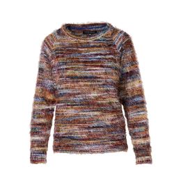 Koroshi Pullover Damen Gr&ouml;&szlig;e S ultramarinblau / braun / gelb / rot